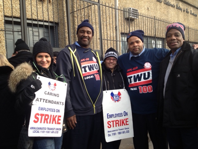 TWU Support Building for School Bus Strikers | TWU Local 100